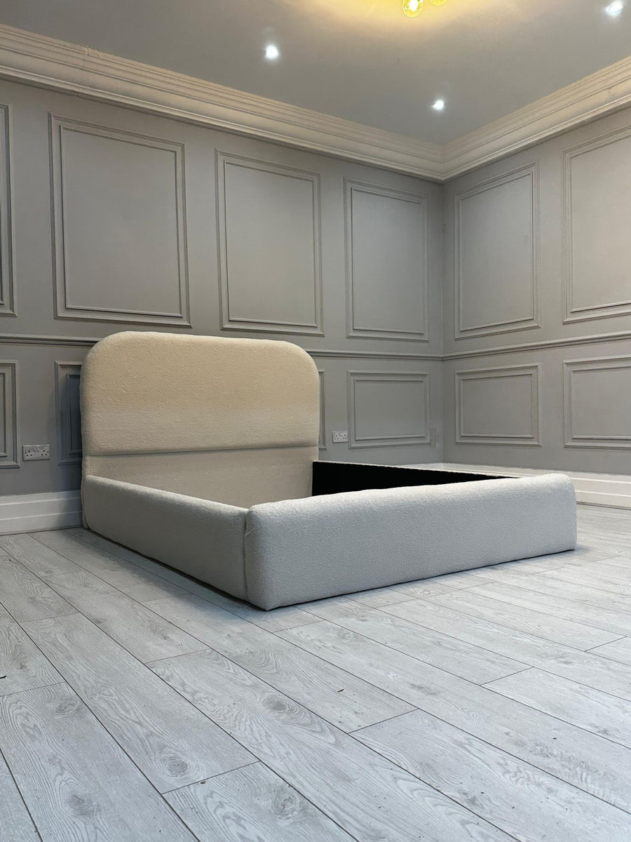 The Bespoke Lucy Boucle Upholstered Bed Frame-Fully Customisable with ...