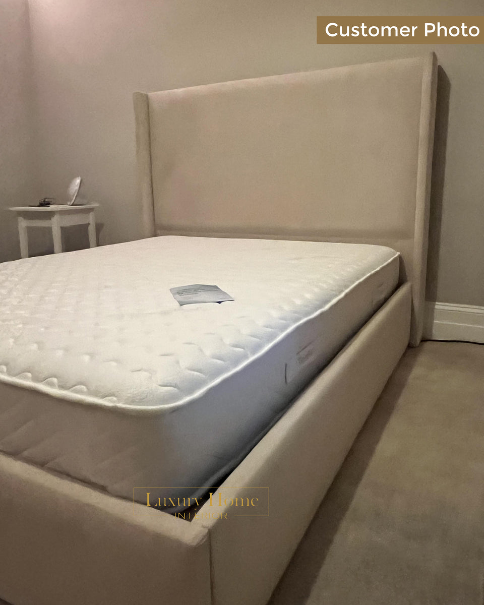 The Bespoke Lenore Upholstered Bed Frame- Fully Customisable with Stor ...